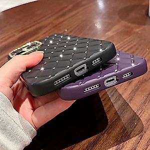 Changjia for iPhone 13 Pro Max Glitter Bling Case for Women, Cute Bling Rhinestones Diamond Sparkle Shiny Soft TPU Silicone Shockproof Slim Girls Protective Case for iPhone 13 Pro Max 6.7Inch (Orange)