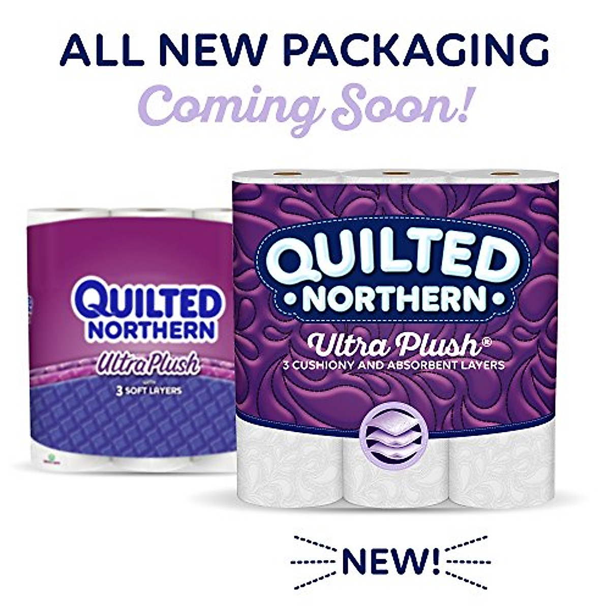Quilted Northern Ultra Plush Toilet Paper, 48 Double Rolls, 48 = 96 Regular Rolls, 3 Ply Bath Tissue, 4 Pack of 12 Rolls