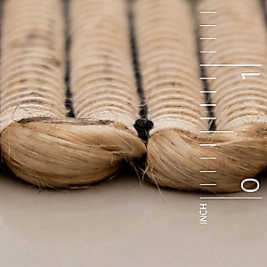 Eco Crave 3x5 Ft Jute Natural Area Rug, 100% Hand Woven Rug for Indoor Front Entrance Kitchen, bedrooms & Bathrooms, Low-Pile Floor Carpet, Premium Quality Home Decor.