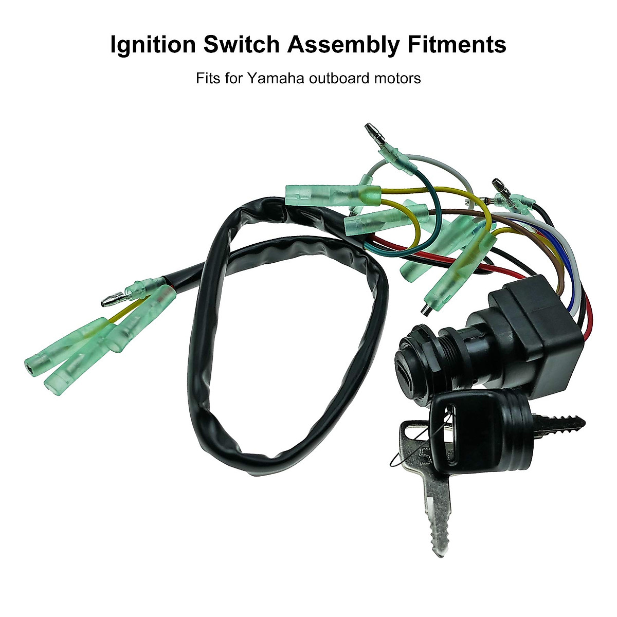 Ignition Switch Assembly Fits for Yamaha Outboard Motors, 703-82510-44-00 703-82510-43-00 703-82510-42-00 703-82510-11-00, Main Key Remote Control Box Ignition
