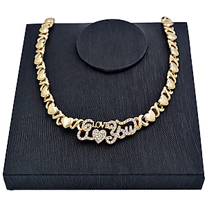 Giffor Jewelry Sets for Women 14K Gold Filled Necklace and Earrings Gifts Bracelets Wedding Jewelry