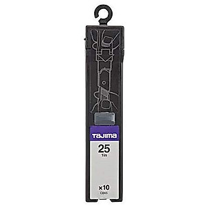 TAJIMA Utility Knives & Blades - 10-Pack (Heavy-Duty) 1" Rock Hard Box Cutter Snap Blades with Premium Tempered Steel & Safety Blade Dispenser - CB65C