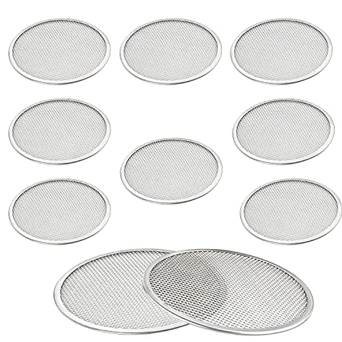 10pcs Mason Jar Sprouting Lids, Stainless Steel Screen Lids Sprouting Lids for 86mm Wide Mouth Mason Jar Seed Sprouting Jar Lids for Growing Bean Broccoli Alfalfa Seeds