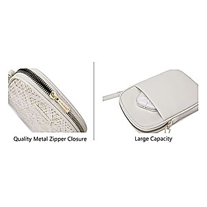 DAVIDJONES PARIS Cell Phone Small Purse for Women, Holder Wallet Purses Bag Shoulder Lightweight Handbag Wallet Crossbody Casual Bags Satchel Cute Crossover Round for Women’s