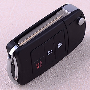 beler 3 Buttons Remodel Remote Flip Folding Key Shell Case Cover Fit For Toyota RAV4