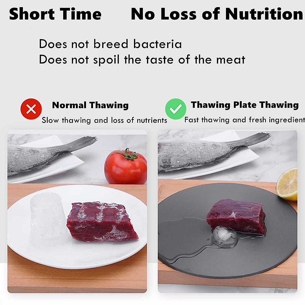 Heat Diffuser for Gas Stovetop,Cookware Accessories,Stove Diffuser for Pot Protection,Round Fast Defrosting Tray,Multifunctional Thawing Plate for Defrosting of Frozen Food (9.5Inch)