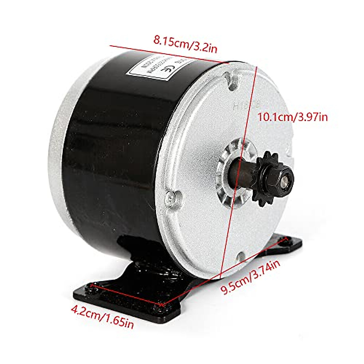 Electric Motor, 250W 24V DC Electric Brush Motor for DIY Electric Scooter E Bike Go Kart Mini Bike Quad