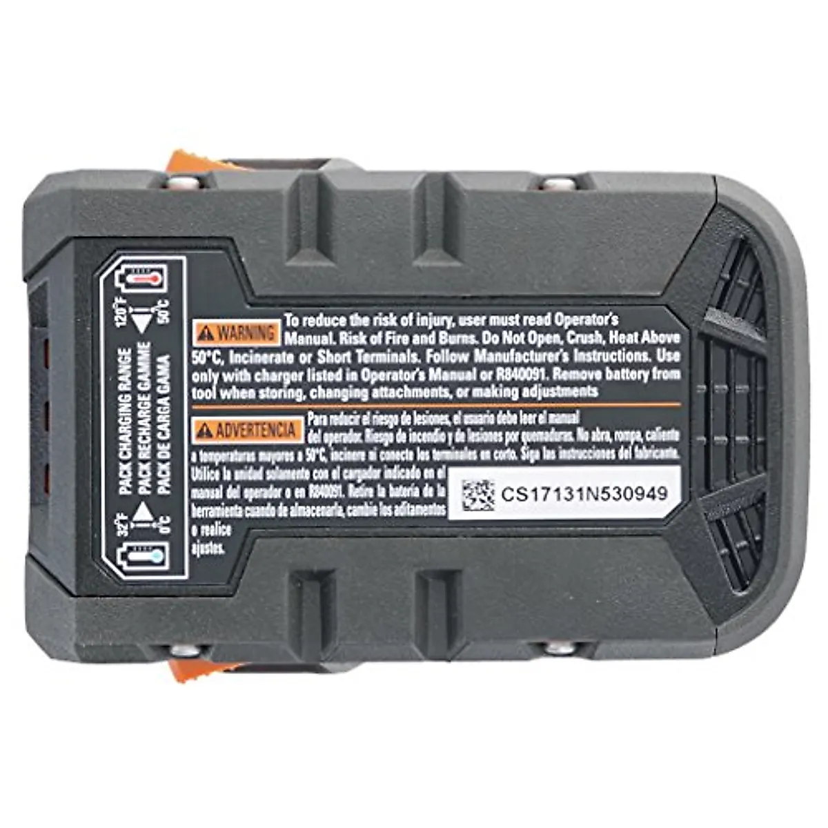 Ridgid Genuine OEM AC840085 1.5 Amp Hour 18V Compact Lithium Ion Power Tool Battery with Onboard Fuel Gauge and Flat Standing Base