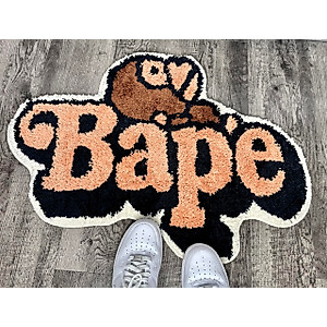 LUXAPE Bape Rug - Handmade & Premium- 32in W * 24in L (80 * 60cm) - Hypebeast Rug - Hypebeast Rug Decor - Living Room, Bedroom, Children Room, Door mat - A Bathing APE - Luxape Rug