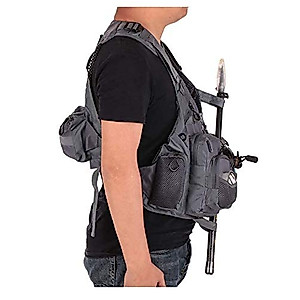 Fly Fishing Vest, Fishing Safety Life Jacket for Swimming Sailing Boating Kayak Floating Multifunction Breathable Backpack for Men and Women Vest/Kayak (Army Green, with Foam)