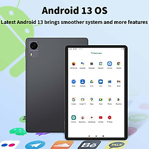 aiprotablet Android 13 Tablet 10.5 inch Tablets, 1920x1200 FHD IPS Display, 4G Cellular Tablet with 8GB RAM 64GB ROM 1TB Expand, Octa-Core Processor, 6000mAh, 8MP+13MP Camera, Face