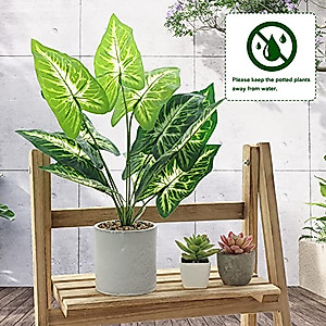 CEWOR 3 Pack Fake Plants Artificial Potted Faux Plants for Indoor Office Desk Shelf Bathroom Home Farmhouse Decor
