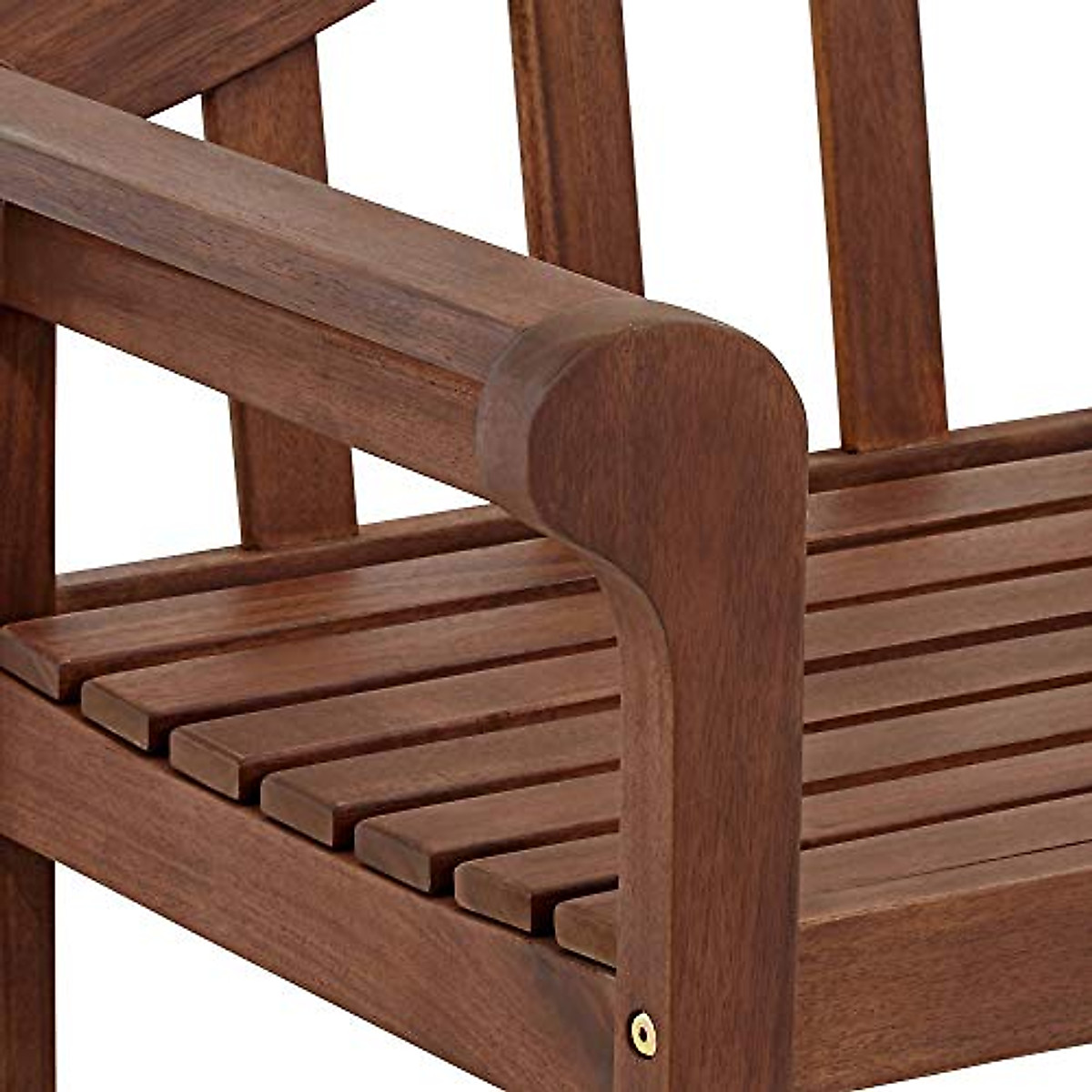 Teal Island Designs Concorde 53" Wide Dark Natural Acacia Wood Outdoor Bench