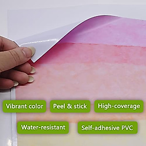 funlife Vinyl Large Rainbow Wall Mural Stickers Peel and Stick, Precut Giant Vibrant Half Watercolor Rainbow Wall Decals for Girls Bedroom Kids Nursery Room Playroom, 78.74" x 70.87"