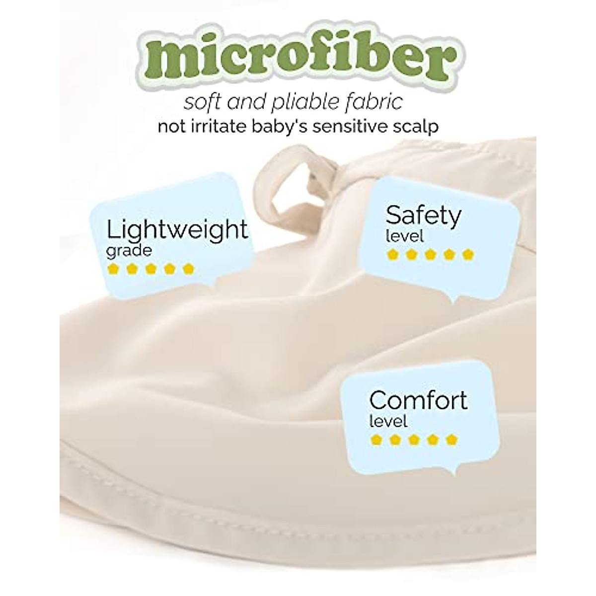 FURTALK Baby Sun Hat UPF 50+ Adjustable Baby Boys Girls Quick Drying Summer Beach Hat with Neck Flap for Traveling Swim Hat Beige