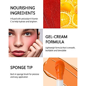 Liquid Blush, Cream Blush Makeup, Natural-Looking Matte Blush for Cheeks, Lightweight, Breathable Feel, Long-Wearing, Smudge Proof, Dewy Finish, Cruelty-free (002-Haze)