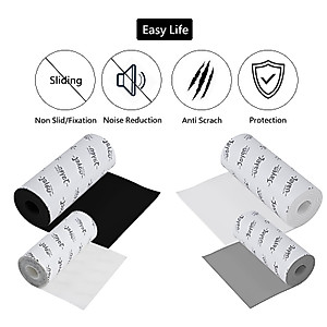 Non Slip Self Adhesive Silicone Cuttable Furniture Pads - Anti-Sliding Anti-Scratch Rubber Floor Protectors for Any Furniture and Appliances