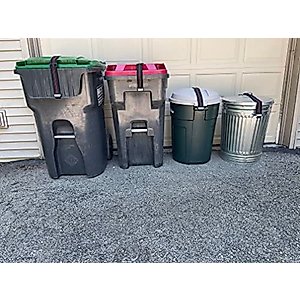Garbage Commander Garbage Strap, Adjustable Garbage Can Security Strap, Heavy Duty Material, Black