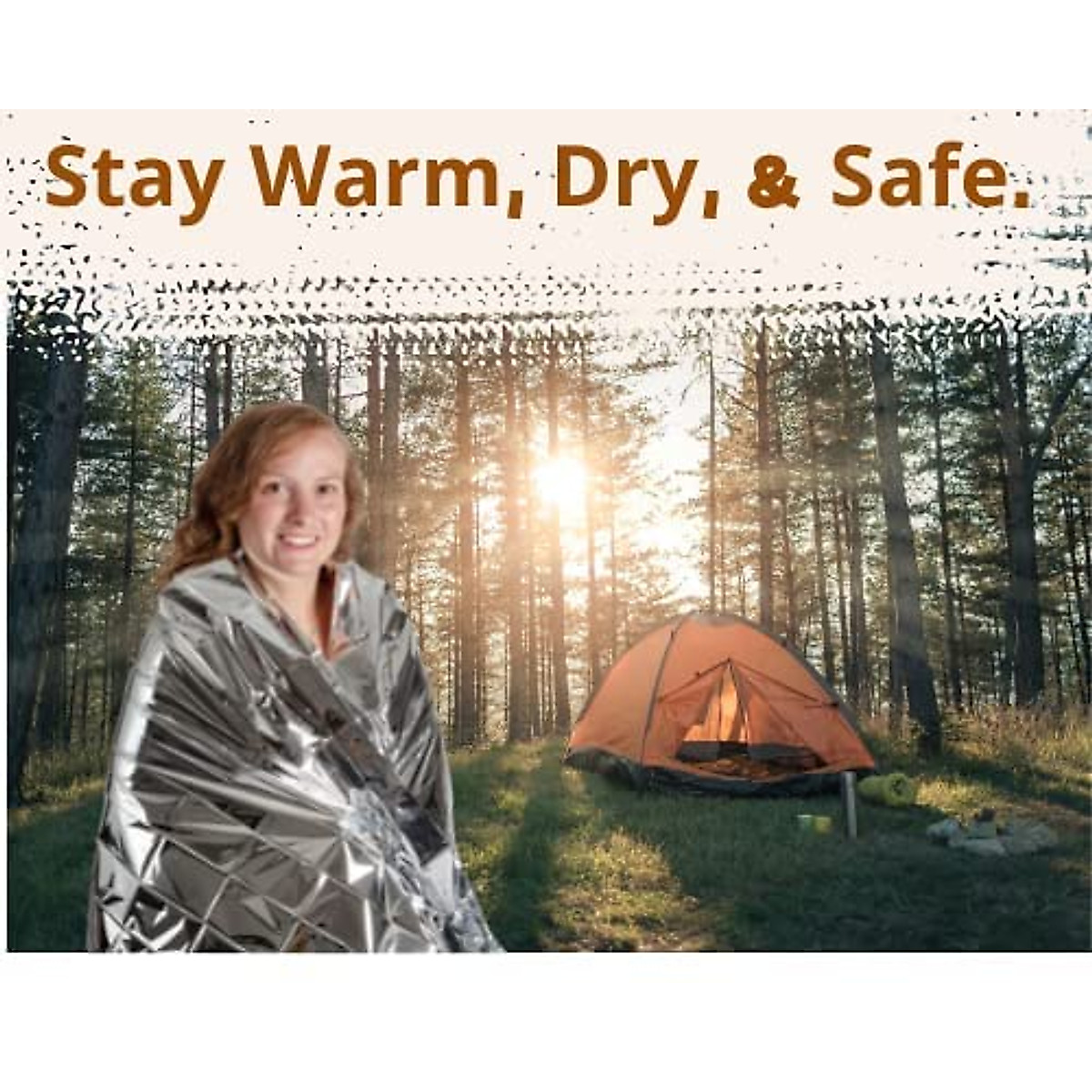 Grizzly Gear Emergency Mylar Blanket 4 Pack- 7' x 4' 1/3" Thermal Weatherproof Survival Gear- Durable Tearproof Prepper Supplies