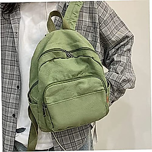 Travel Laptop Backpack, Backpack Womens Fashion Canvas Bag Solid Color Retro Small Backpack Female College School Bag for Teenage Girls Portable Handbag Rucksack| School Bag