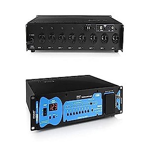 Pyle PS900 Audio/Video AC Power Conditioner, Voltage Filter, Noise/Interference Elimination, Processor Sequencer with 3-Prong Outlet Plugs, Black