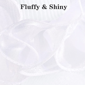 Mini angel Girls Ruffle Socks Double Lace Frilly Dress Socks Kids Turn Cuff Socks for Little Girls 2 Pack (White, 4-6 Years)