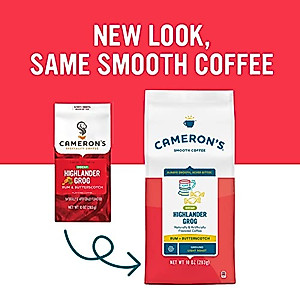 Cameron's Coffee Roasted Ground Coffee Bag, Flavored, Decaf Highlander Grog, 10 Ounce