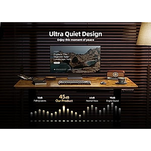 Claiks Standing Desk with Drawers, Stand Up Electric Standing Desk Adjustable Height, Sit Stand Desk Computer Workstation, 48 Inch, Rustic Brown