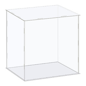 MECCANIXITY Acrylic Display Case Box Clear Dustproof Protection Showcase 12.2x8.3x12.2 Inch for Collectibles Display
