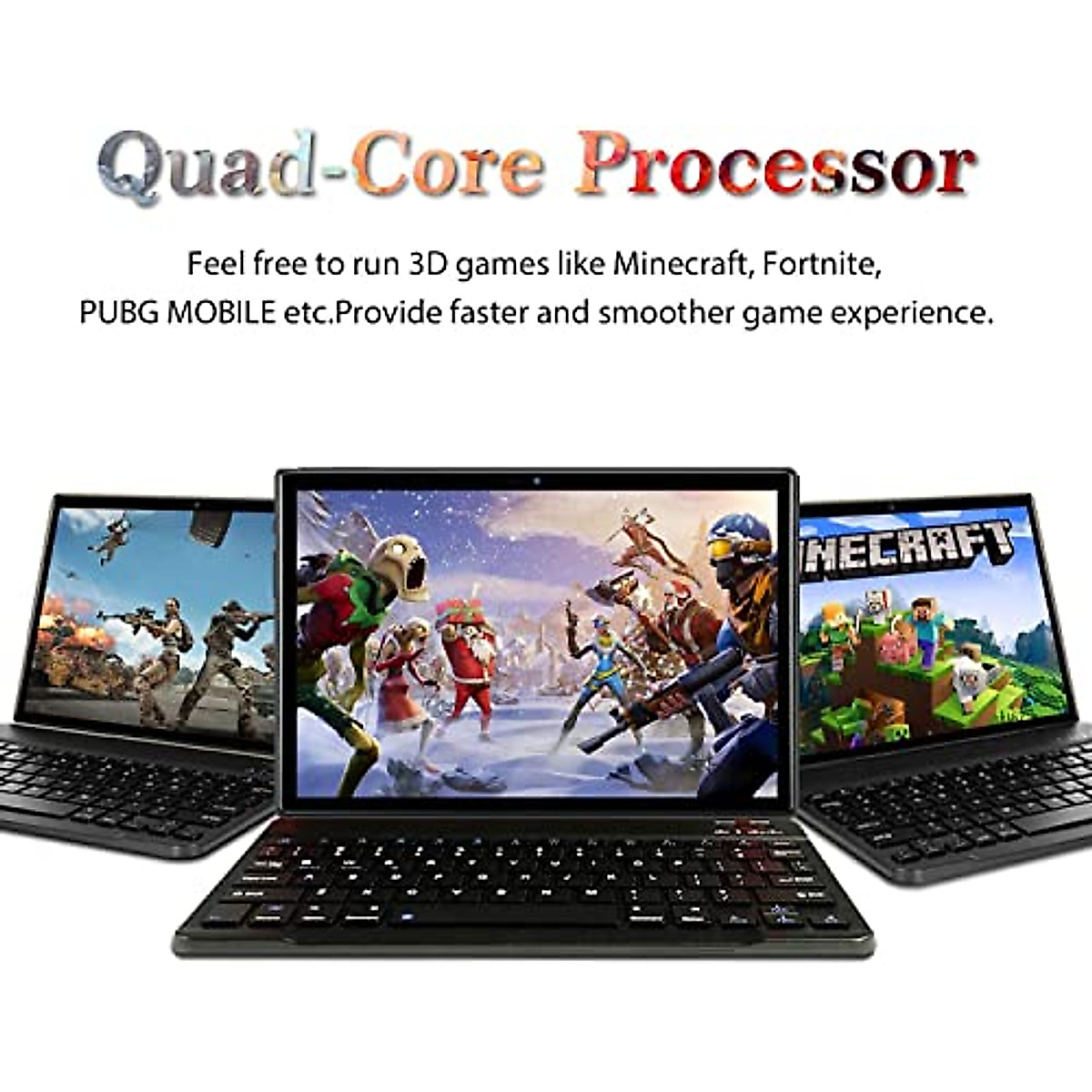 AOYODKG Tablet 2 in 1 with Keyboard, Tablet 10.1 inch Android 11, 4GB+64GB(128GB Expand), SIM 5G, Quad-Core, IPS HD Display, Dual Camera, WiFi, Bluetooth, GMS Certified Tablet PC, AYO-M40(Red)