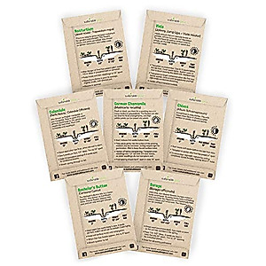 Edible Flower Seeds Variety 7 Pack — Nasturtium, Viola, Calendula, Chamomile, Chives, Bachelor Button, Calendula & Borage Seeds for Planting — Easy Growing Annual & Perennial Edible Flower Garden Kit