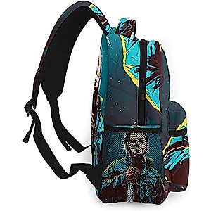 Mi-Cha-El_Myers Horror Movies Backpack Large Capacity Unisex Multifunctional Fashion SchoolBag For Teen Boys Girls