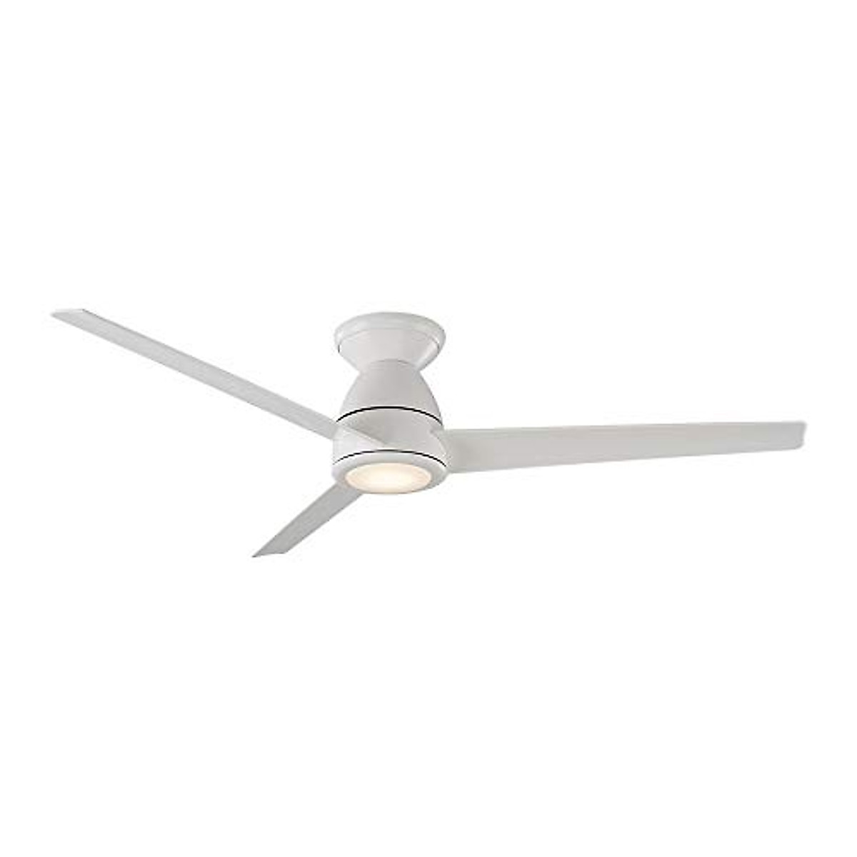 Tip Top Smart Indoor and Outdoor 3-Blade Flush Mount Ceiling Fan 44in Matte White with 3500K LED Light Kit and Remote Control works with Alexa, Google Assistant, Samsung Things, and iOS or Android App