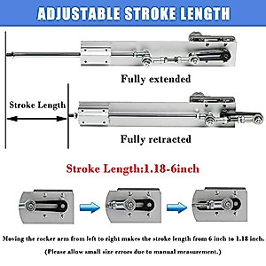 JQDML DIY Reciprocating Linear Motor DC 24V Long Stroke 1.18"-6" Adjustable Telescopic Motor 160rpm Variable Speed Pushing Force 30 lbs Max, with Stand Remote Controller Suction Cup (24V150mm160rpm)