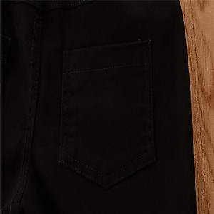 Haokaini Toddler Baby Girl Ruffle Ripped Jean Trouser Bell Bottom Flare Pants