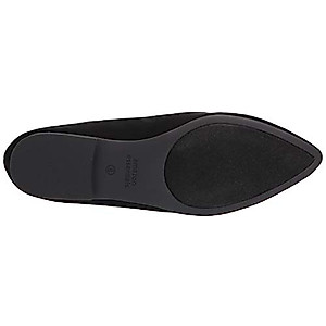 Amazon Essentials Women's Loafer Flat, Black Microsuede, 11 Wide
