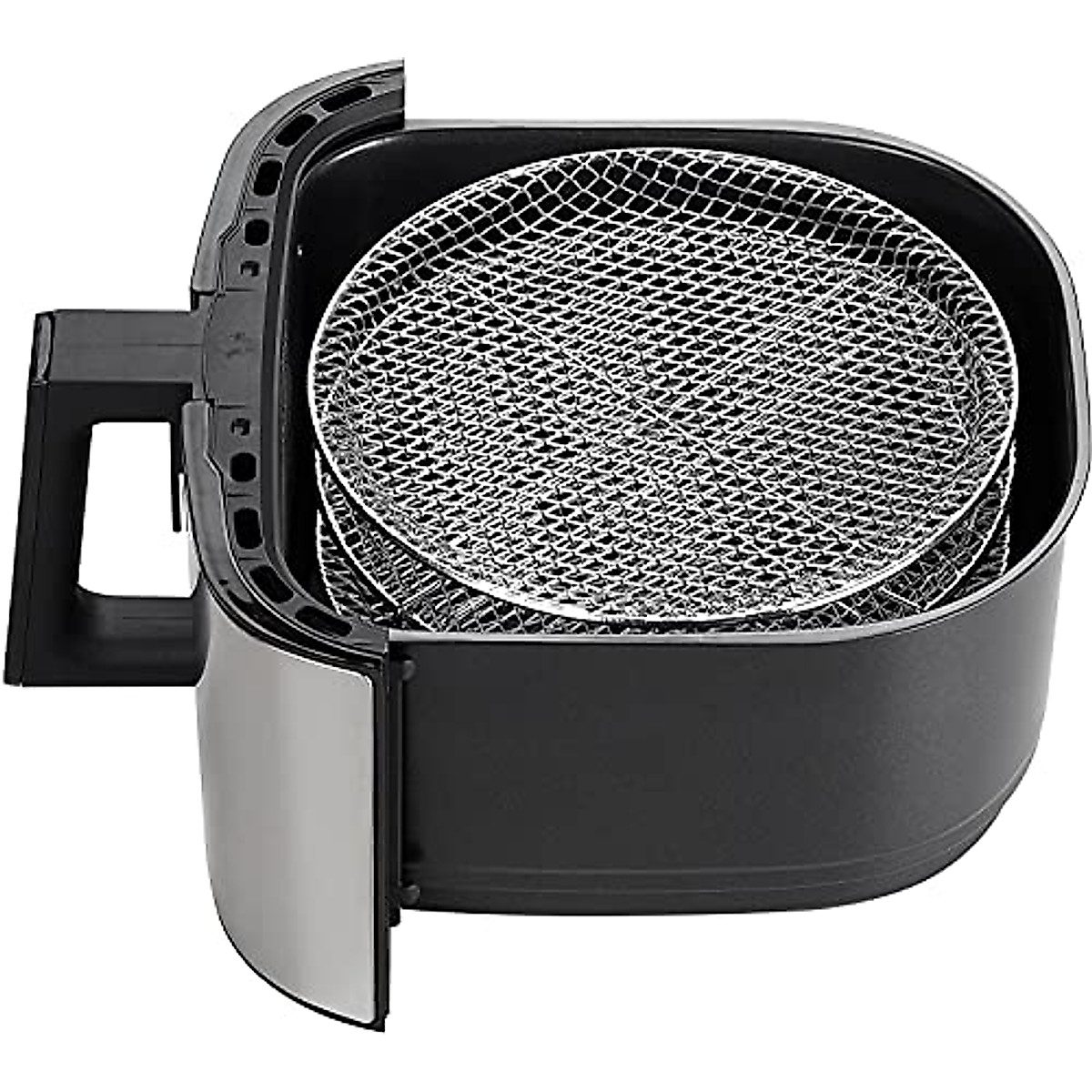 GoWISE USA 7-Quart Air Fryer & Dehydrator Max Steel XL- with Touchscreen Display with Stackable Dehydrating Racks with Preheat & Mute Functions + 100 Recipes (Stainless Steel)