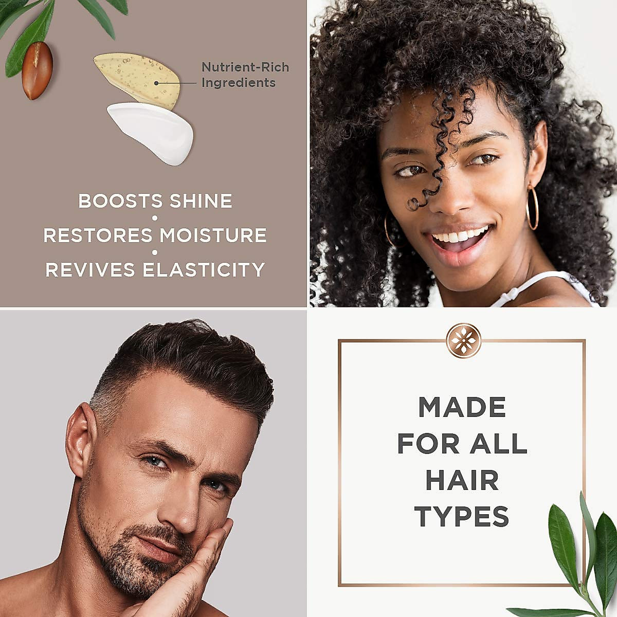 Argan Magic Ultra Shampoo and Conditioner Combo Pack for Dry and Damaged Hair - Revives & Dehydrated Brittle Hair | Detangles, Smooths & Softens | Made in USA, Paraben Free, Cruelty Free (32 oz)