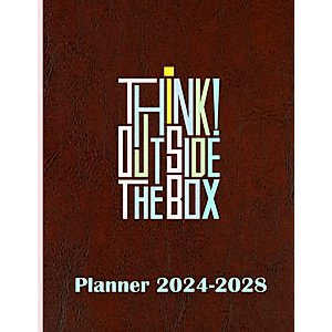 " Think Outside Of The Box " Planner 2024-2028: Five Year Planner Calendar 2024-2028, Planner 2024-2028 With Tabs, January 2024 To December 2028 Monthly Planner,Great For Long-Term Planning.