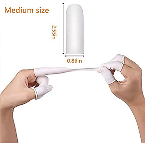 Disposable Latex Finger Cots,350 PCS，Medium Anti Static Rubber Fingertip Protective Finger Cots for Electronic Repair, Handmade Apply