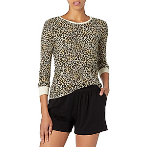 Fruit of the Loom Women's Waffle Thermal Underwear Top, Natural Animal, X-Small