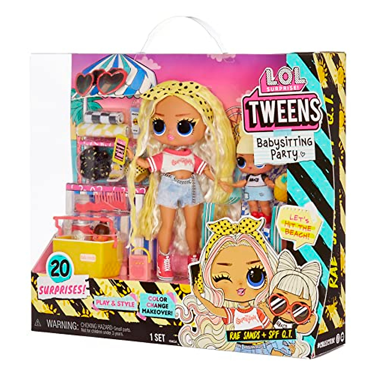 L.O.L. Surprise! Tweens Babysitting Beach Party with 20 Surprises Including Color Change Features and 2 Dolls – Great Gift for Kids Ages 4+, Multicolor