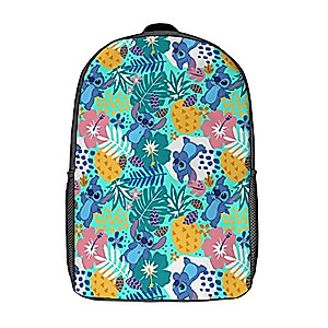 Hoodiess Kids Cartoon Cute Backpack - 17 in Backpack for Girls/Teens - School Daypack with Keychain, One Size