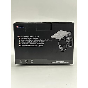 Ctronics 3MP Solar Security Camera Wireless Outdoor WiFi, PTZ Surveillacne Camera Battery-Powered for Home Security, 360° View, Spotlight Color Night Vision, PIR Human Detection, 2-Way Audio (White)