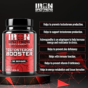 Testosterone Booster for Men - Estrogen Blocker - Supplement Natural Energy, Strength & Stamina - Lean Muscle Growth - Promotes Fat Loss - Increase Male Performance (2 Bottles)