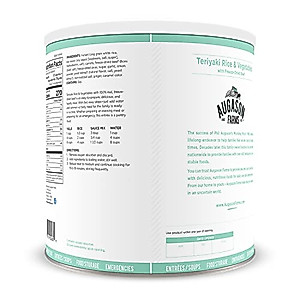 Augason Farms Teriyaki Rice and Vegetables with Freeze-Dried Beef, 38 oz
