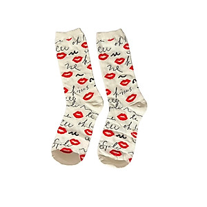 Kate Spade 3 Pack Heart Trouser Socks, Posy Red