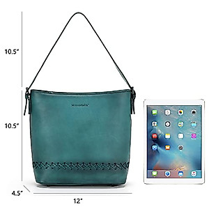 Womens Purses and Handbags Genuine Leather Purse Tote Shoulder Hobo Bag for Women MWG03-G9067TQ