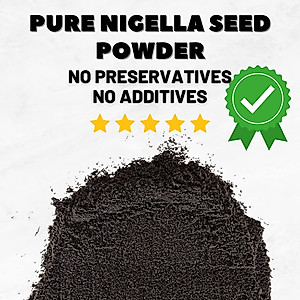 Berrilys Organic Black Seed Powder, Ground, 16 Ounces, Also Known As Nigella Sativa, Kalonji, Black Cumin Seed, Great for Baking and Bread Making