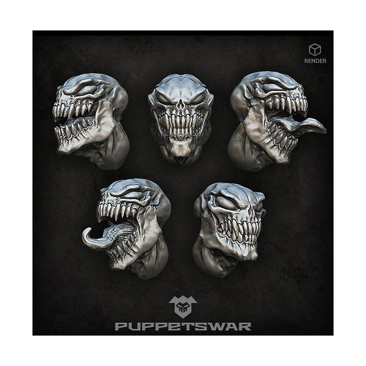 Green Stuff World for Models and Miniatures Nightmares Heads S278